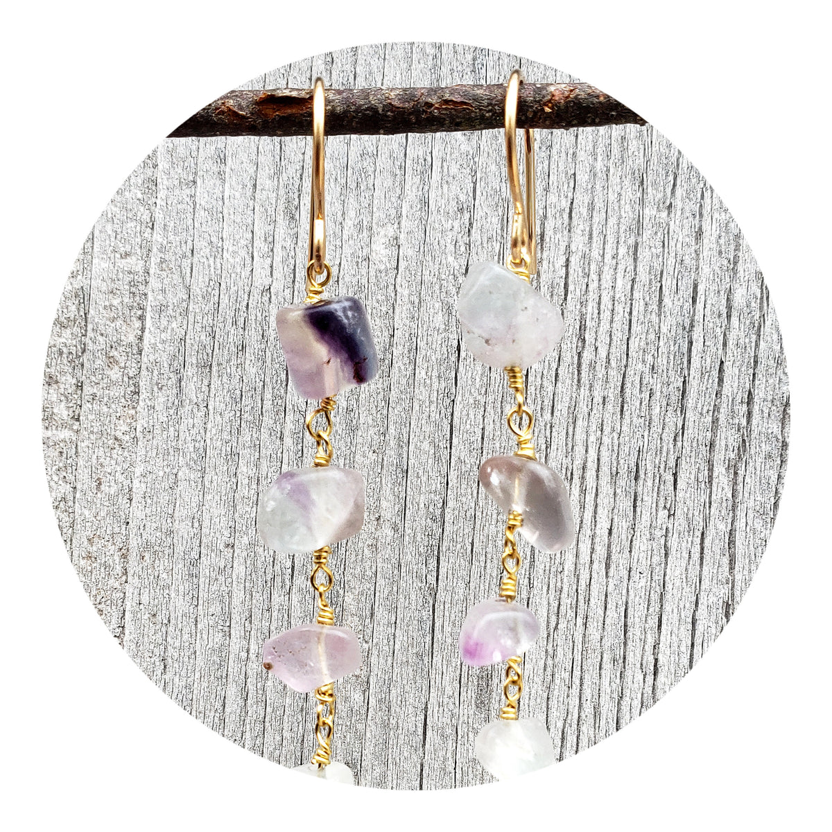 Gemstone Streamer Earring – Crystal Borealis Studio